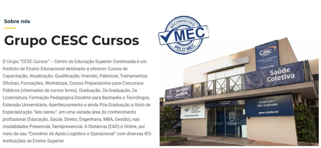 CESC Cursos – Preparando os líderes do futuro